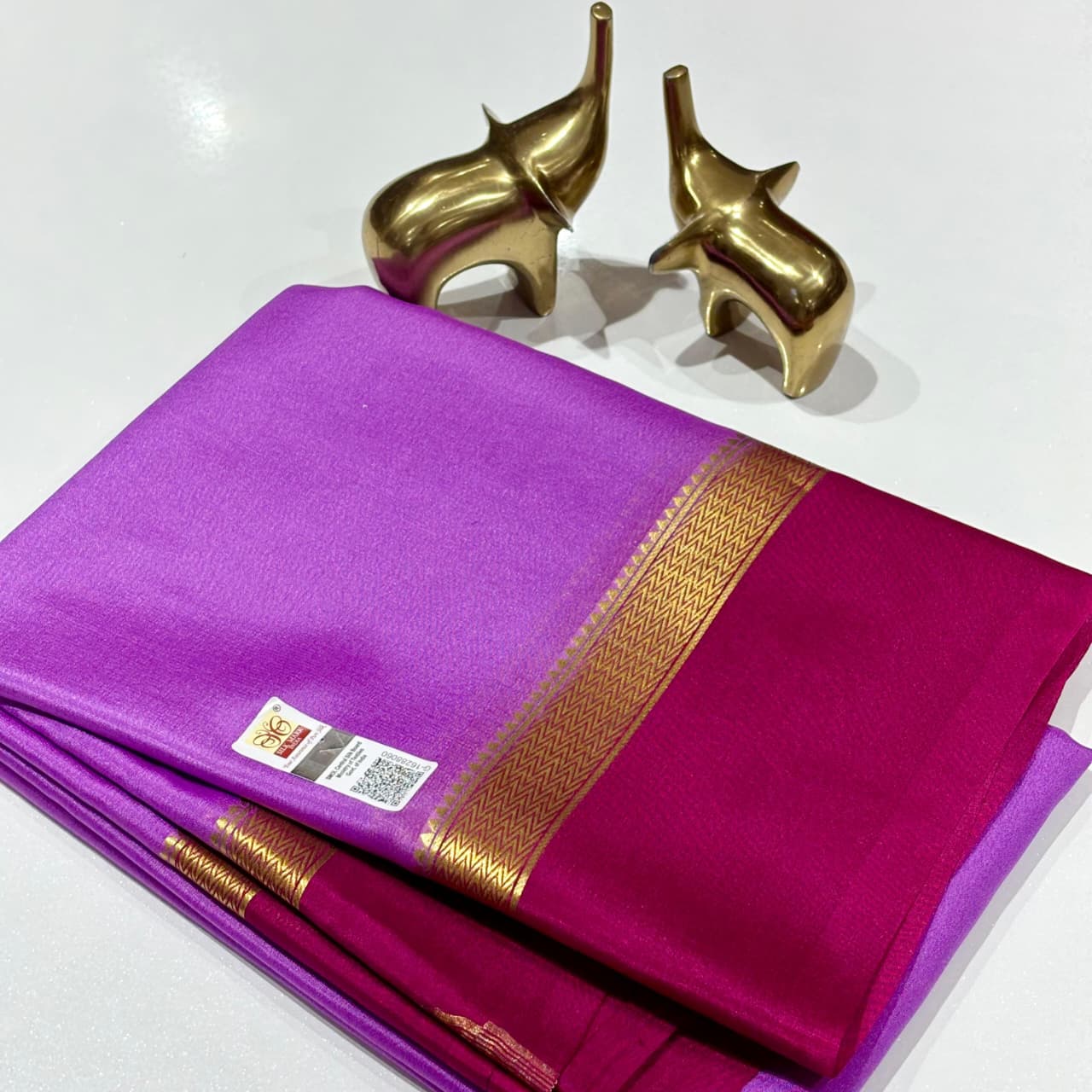 Pure Mysore Silk Saree | 70 grams | Bentex Border | Raj Silk Villa