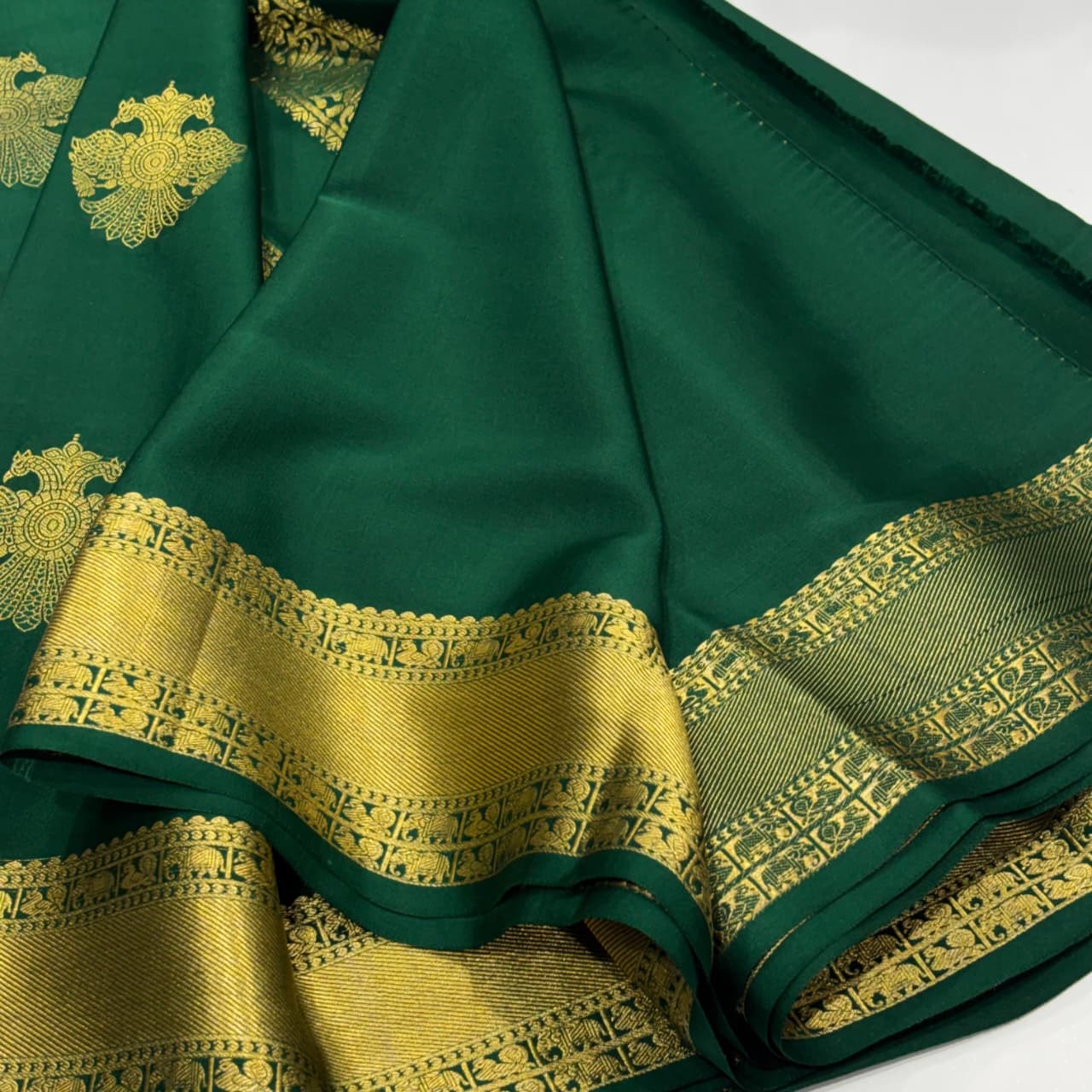 Pure Mysore Silk Saree |Gandaberunda Royal Motiff|Raj Silk Villa
