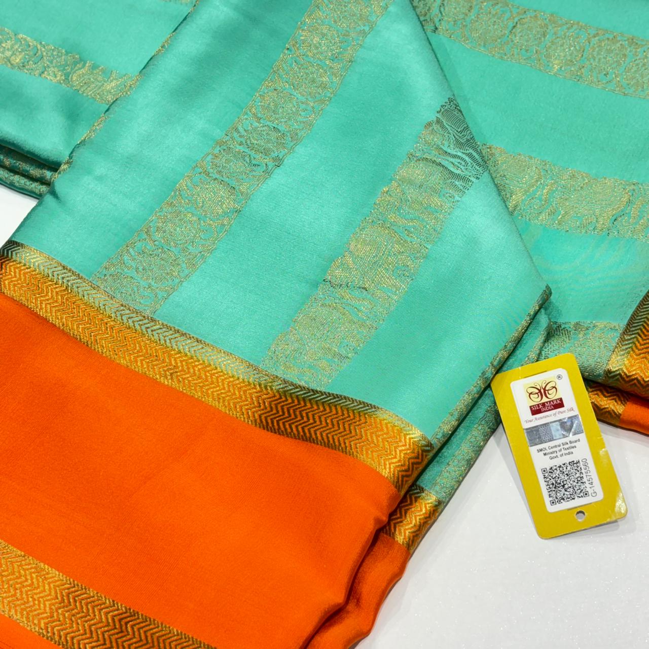 Pure Mysore Silk Saree | 100 Grams | Patli Pallu | Raj Silk Villa