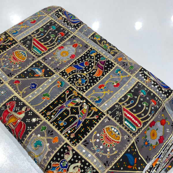 Premium Crepe Silk Fabric | Unstitched Fabric | Raj Silk Villa