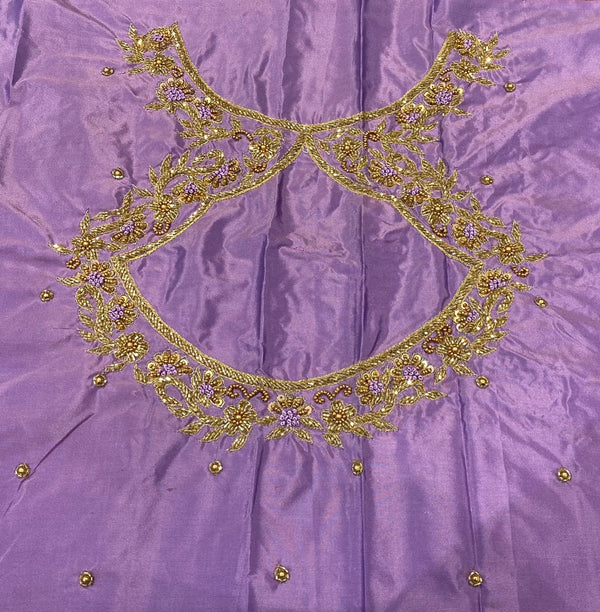 Raw Silk Fabric | Aari Work | Raj Silk Villa