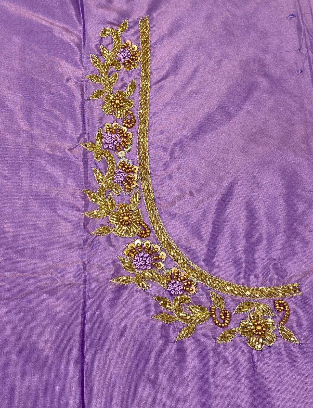 Raw Silk Fabric | Aari Work | Raj Silk Villa